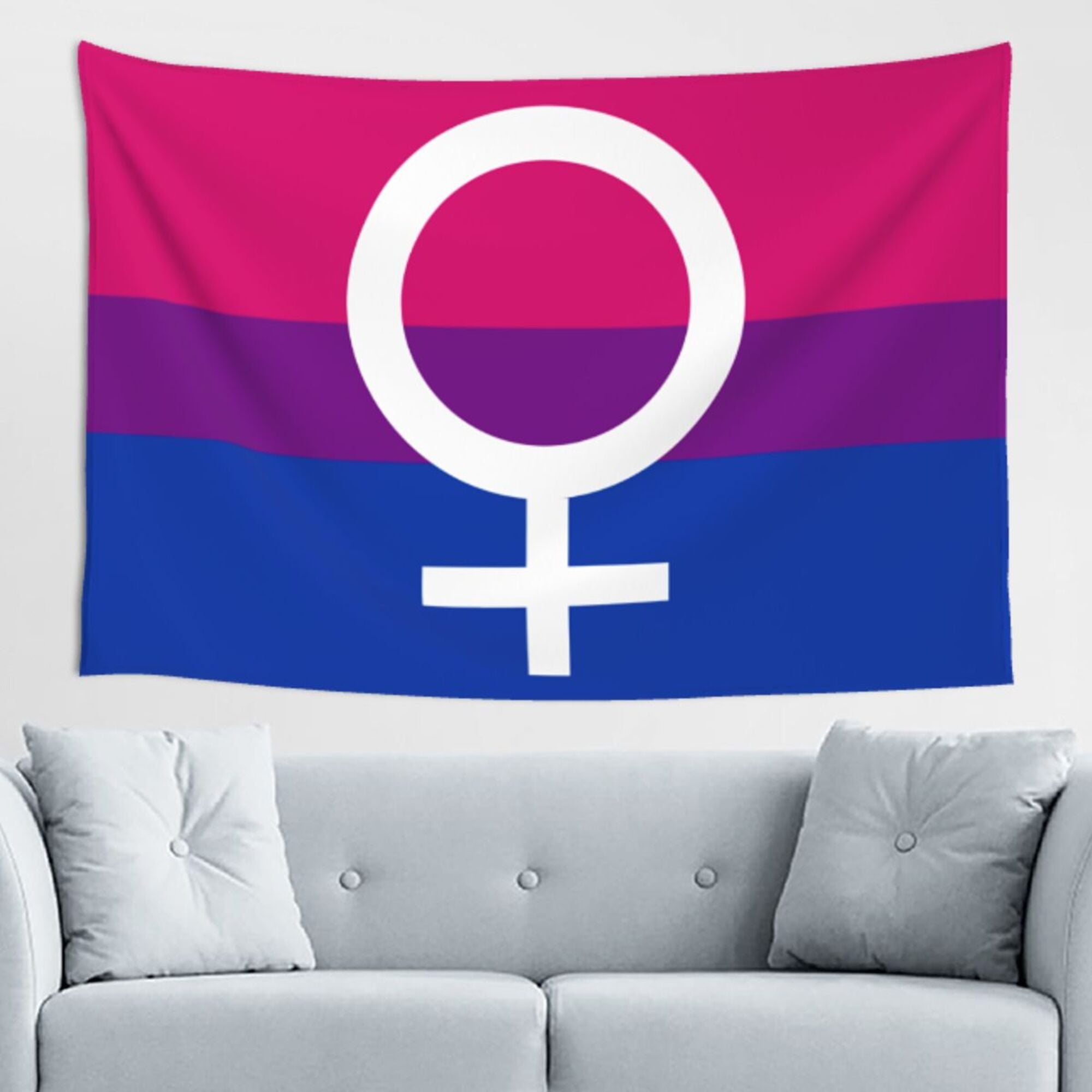 Lgbt Bisexual Girl Pride Flag Tapestry Bi Sexual Wall Hanging