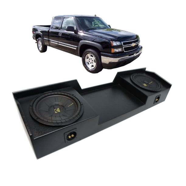 99-06 Chevy Silverado Ext Truck Kicker CompVT CVT12 Dual 12" Rhino Sub ...