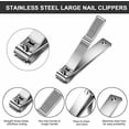 6 Pcs Silver Large Toenails Clippers Big Nail Clippers Straight Edge ...