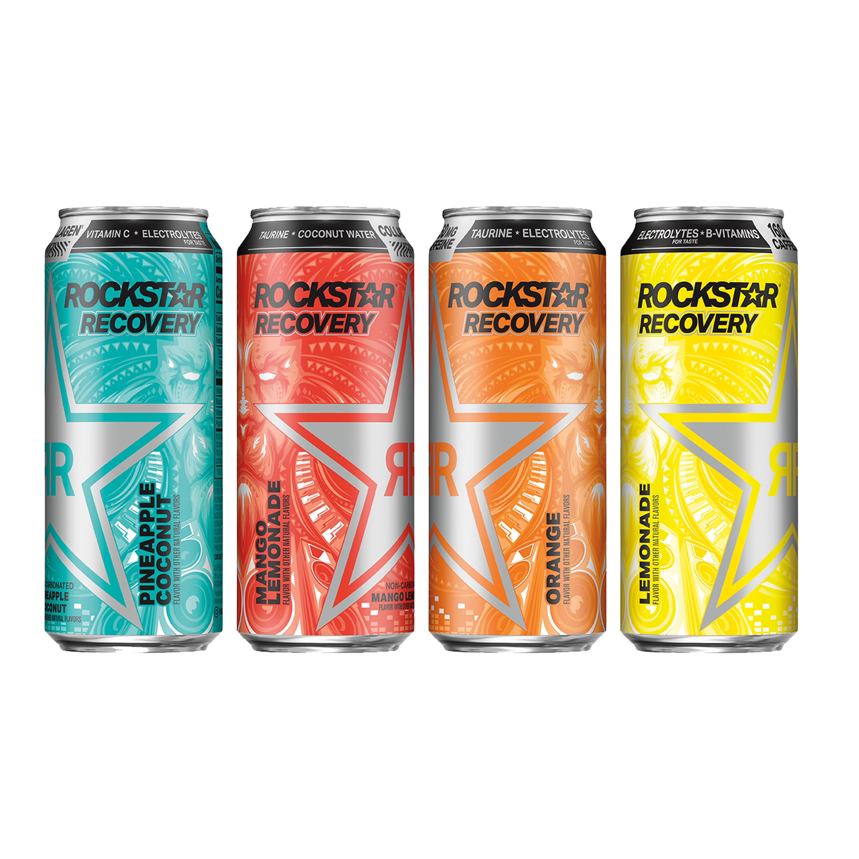 Rockstar Recovery 4 Flavor Variety Pack, 16 fl oz, 12 Pack - Walmart.com