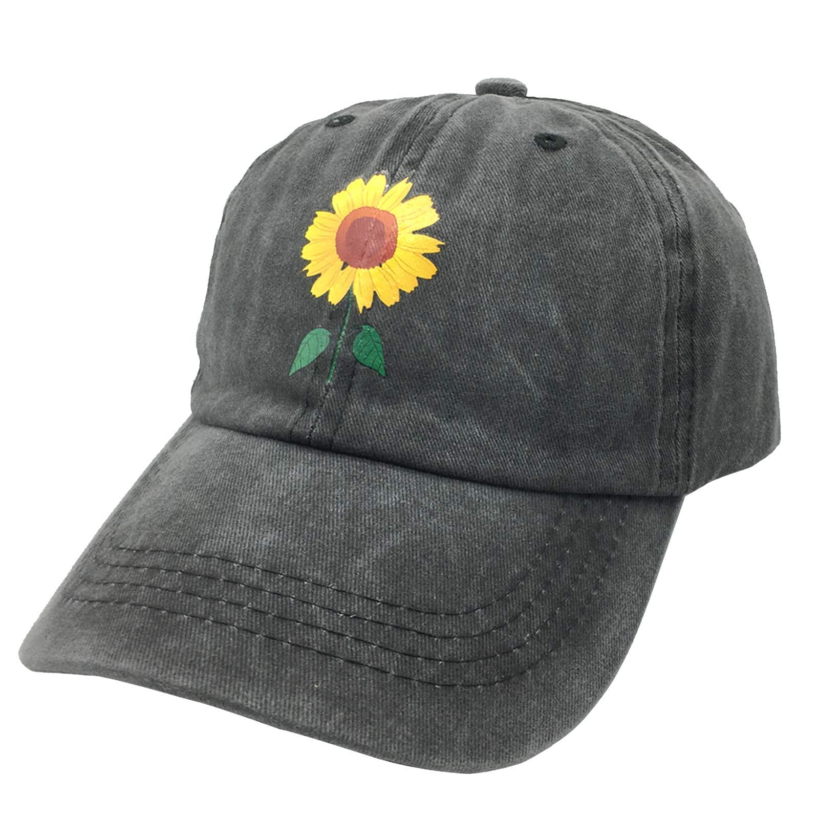 Women's Sunflower Baseball Cap Adjustable Washed Vintage Dad Hat ...