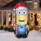Airblown Inflatables 11 Ft. Minion Kevin with Candy Cane and Santa Hat ...