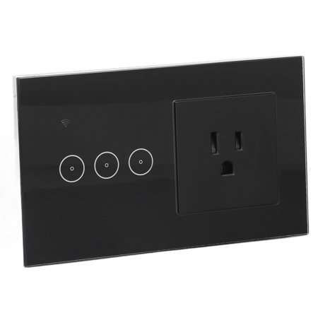Wall Panel Switch,10A 3 Gang Smart Wi Fi Switch Socket Switch Socket ...