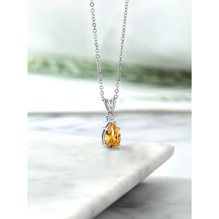 Yellow gem necklace store