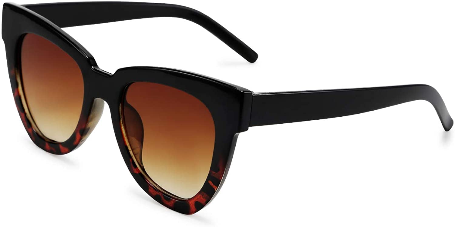 Feisedy Retro Cat Eye Sunglasses Women Men Vintage Square Cateye Uv400