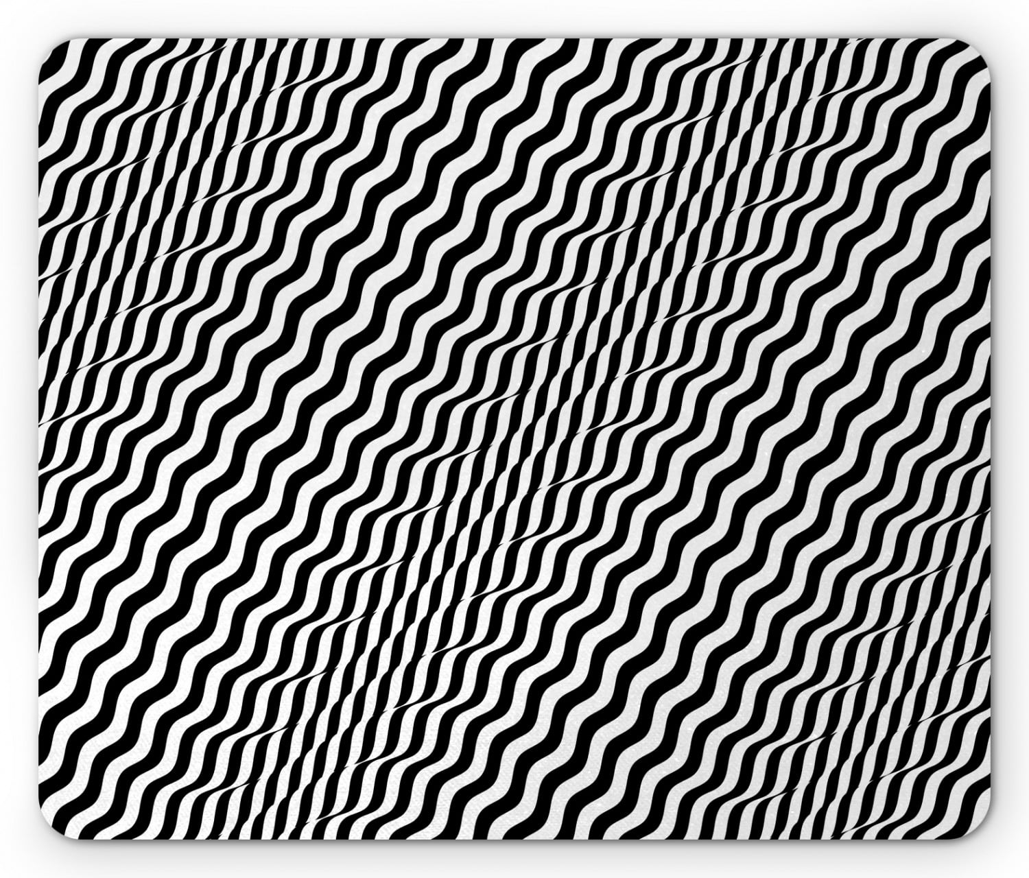 Abstract Surreal Mouse Pad, Mild Waved Optical Illusion Stripes ...