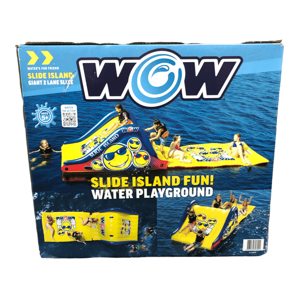 WOW Sports Floating Island Slide and Water Walkway Combo, Blue ...