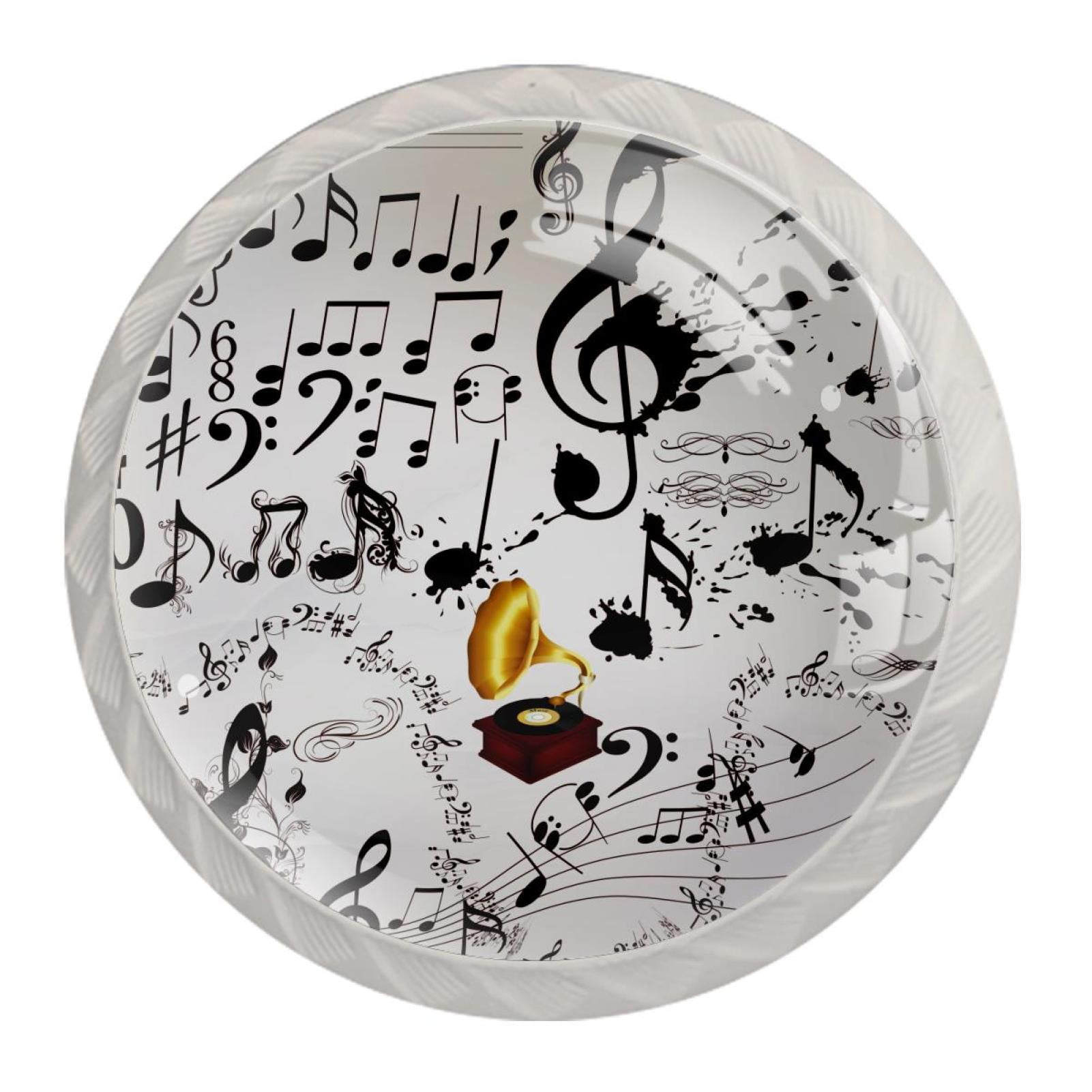4 Pcs Vintage Music Note Knobs for Kitchen Cabinet Cupboard Dresser ...