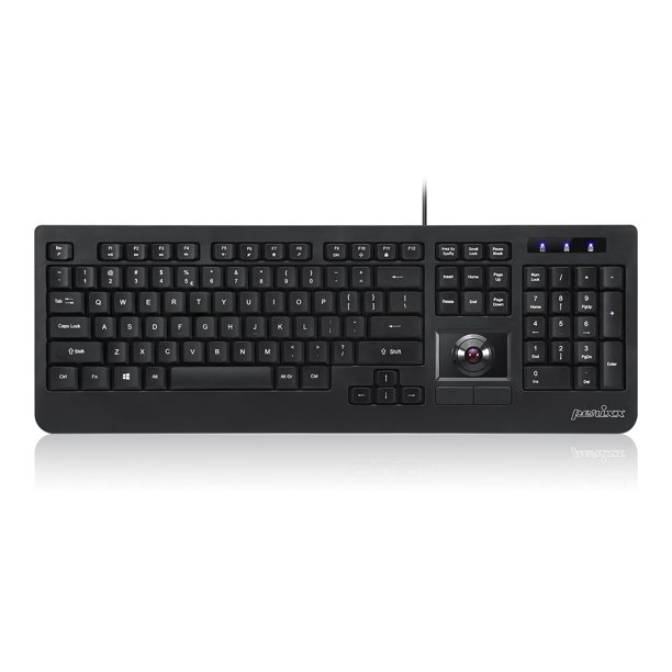 Perixx Periboard-521 Wired Trackball Keyboard with Numeric Keypad ...