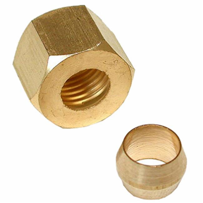 0.25 in. Brass Compression Nut & Sleeve - Walmart.com