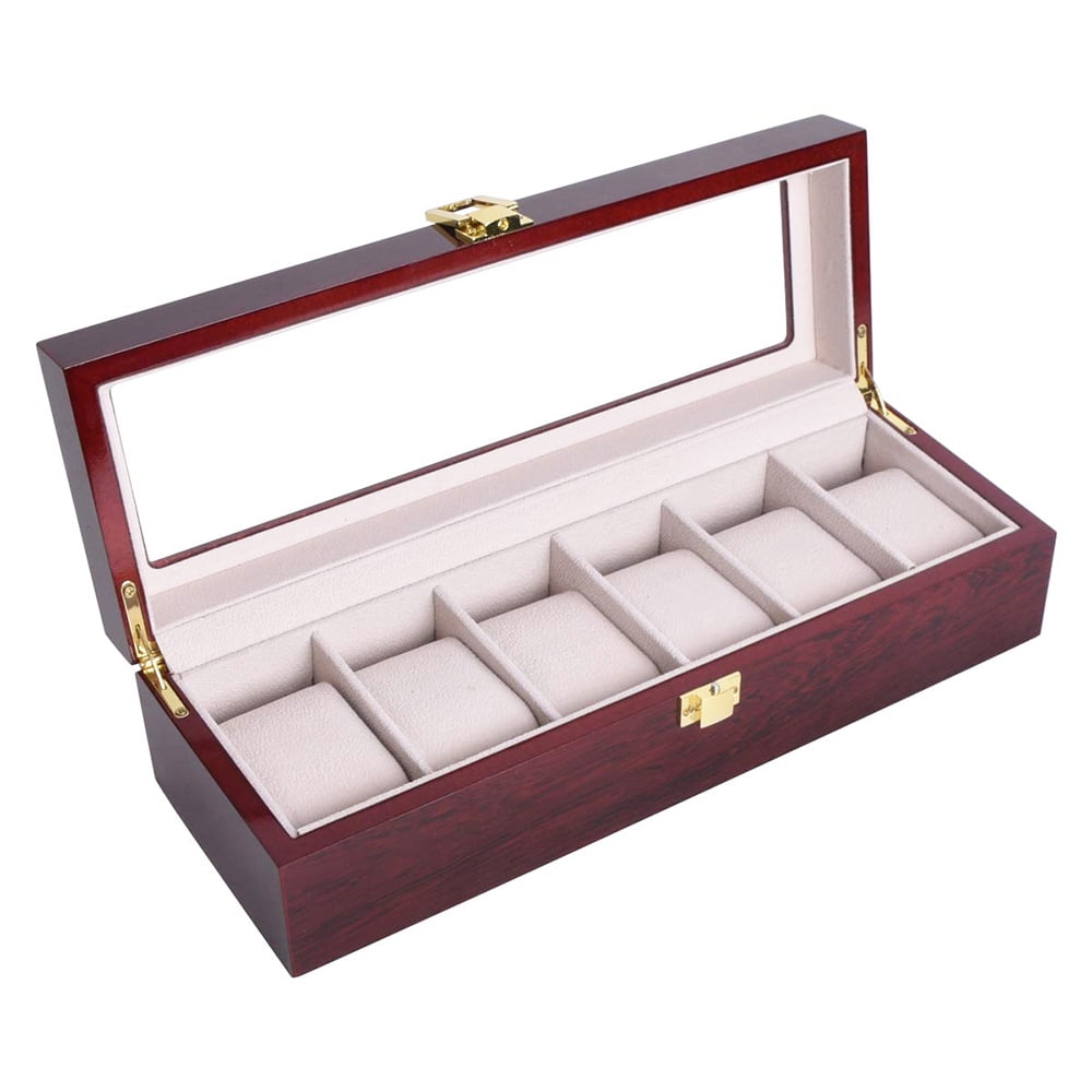 DYstyle Watch Box wooden watch case Watch Display Case Storage ...