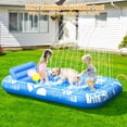 Inflatable Tanning Pool Lounger Float Blue Large 6-in-1 Suntan Tub Raft ...