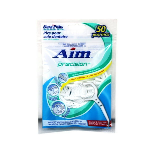 Aim Precision Floss Picks - 50 Count - Walmart.com