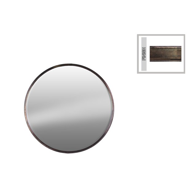 Urban Trends Collection: Metal Wall Mirror Tarnished Finish Bronze ...