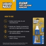 Liquid Nails Clear Small Projects Silicone Adhesive (LN-207) 2.5 oz ...