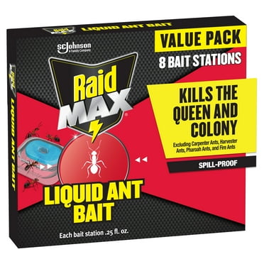 Raid Max Indoor Ant Killer, Liquid Bait Stations, Kills Colony, Home ...