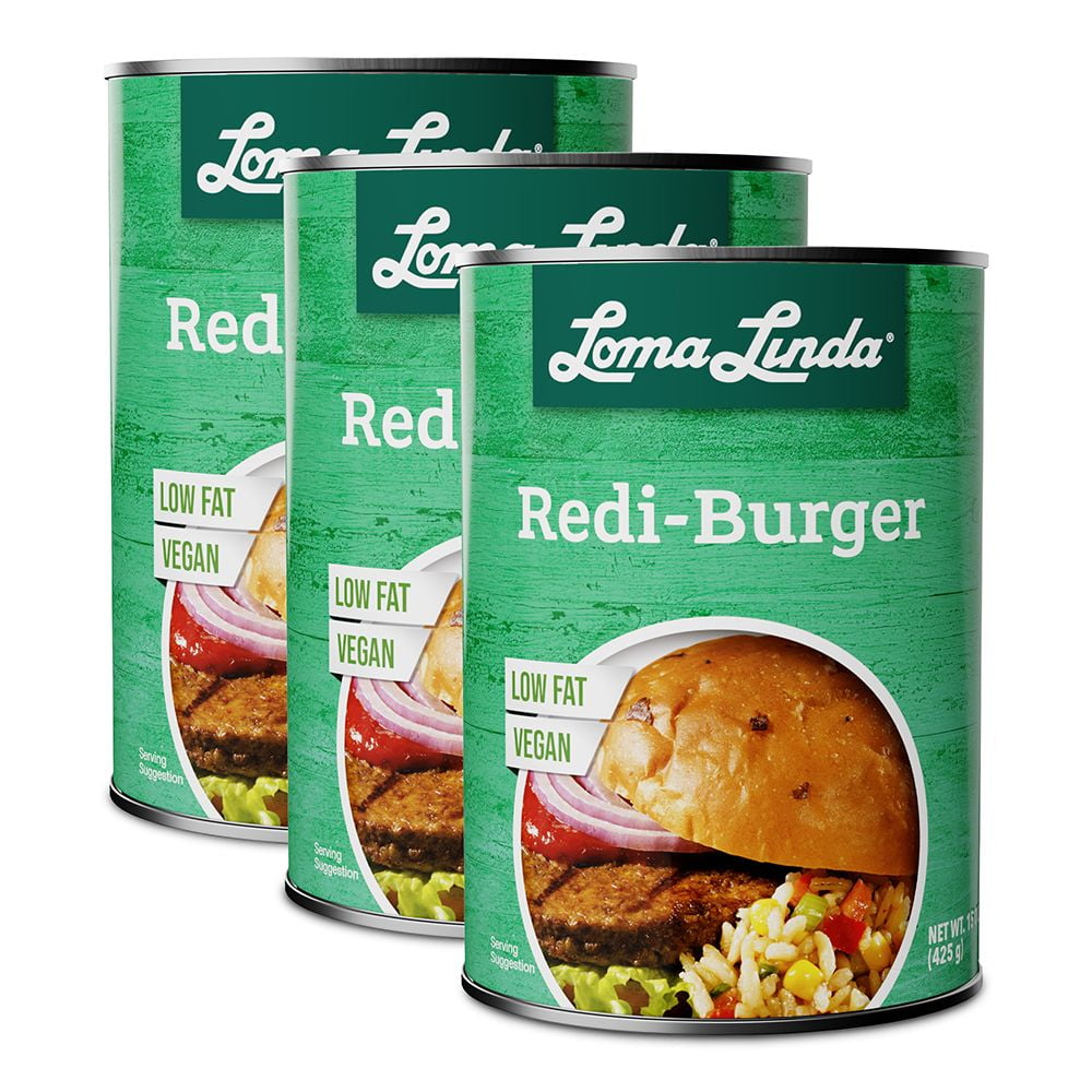 Loma Linda - Plant-Based - Redi-Burger (15 oz.) (Pack of 3) - Walmart.com