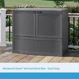 Suncast Backyard Oasis 195 Gal Vertical Deck Box for Outdoor Storage ...