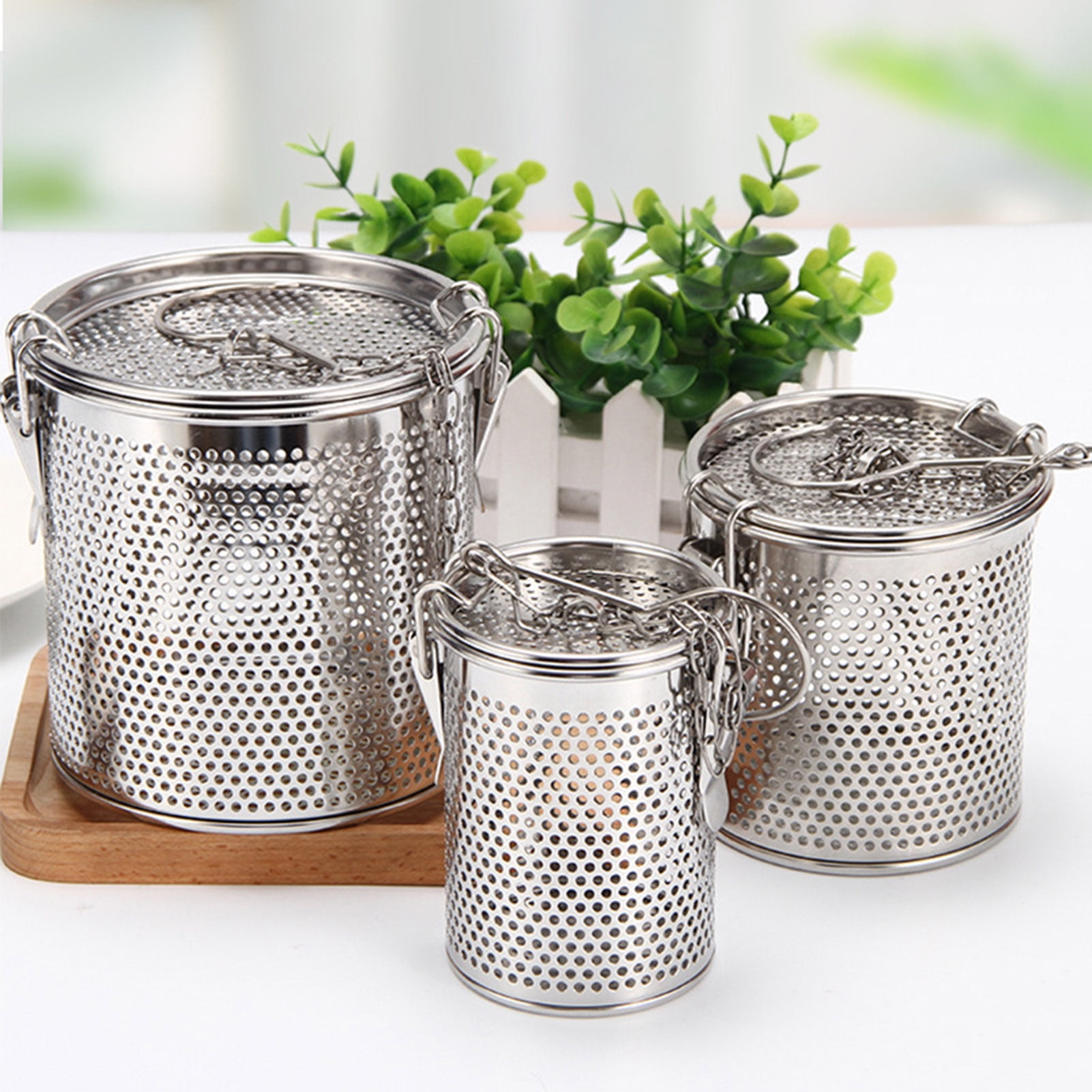 GROFRY Tea Filter Basket with Lock Catch Extra Fine Mesh Not Hurting ...