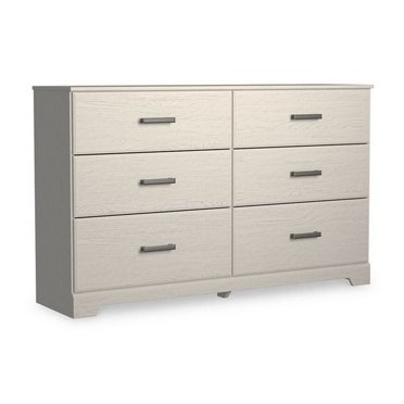 Sea Wind Florida Santa Cruz White Wicker/Rattan 6-Drawer Dresser ...