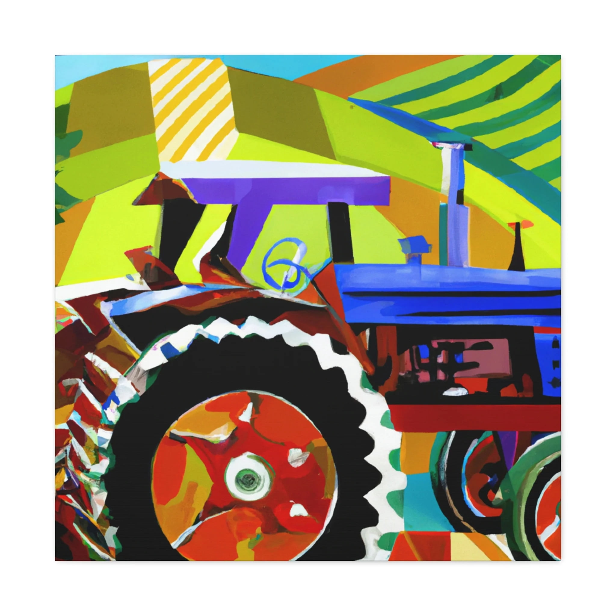 Harvesting with Tractors - Canvas - Walmart.com