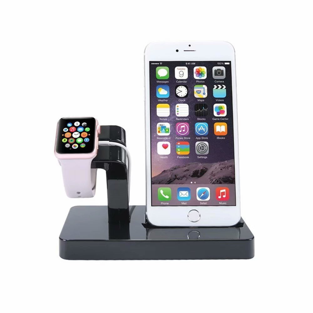 2 in 1 iPhone iwatch Charging Station, Charging Stand for iWatch 5/4/3 ...