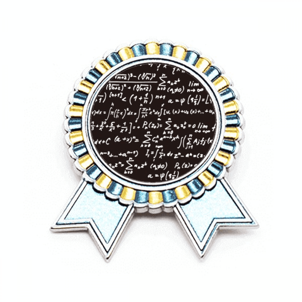 Resumen de fórmulas matemáticas cálculo gráfico Insignia broche Medalla ...