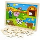Professor Poplar's Busy Barnyard Animals Inset Wooden Jigsaw Puzzle, 24 ...