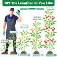 100 Set Garden Stakes Kit with Fiberglass Plant Supports 4ft to 7ft ...