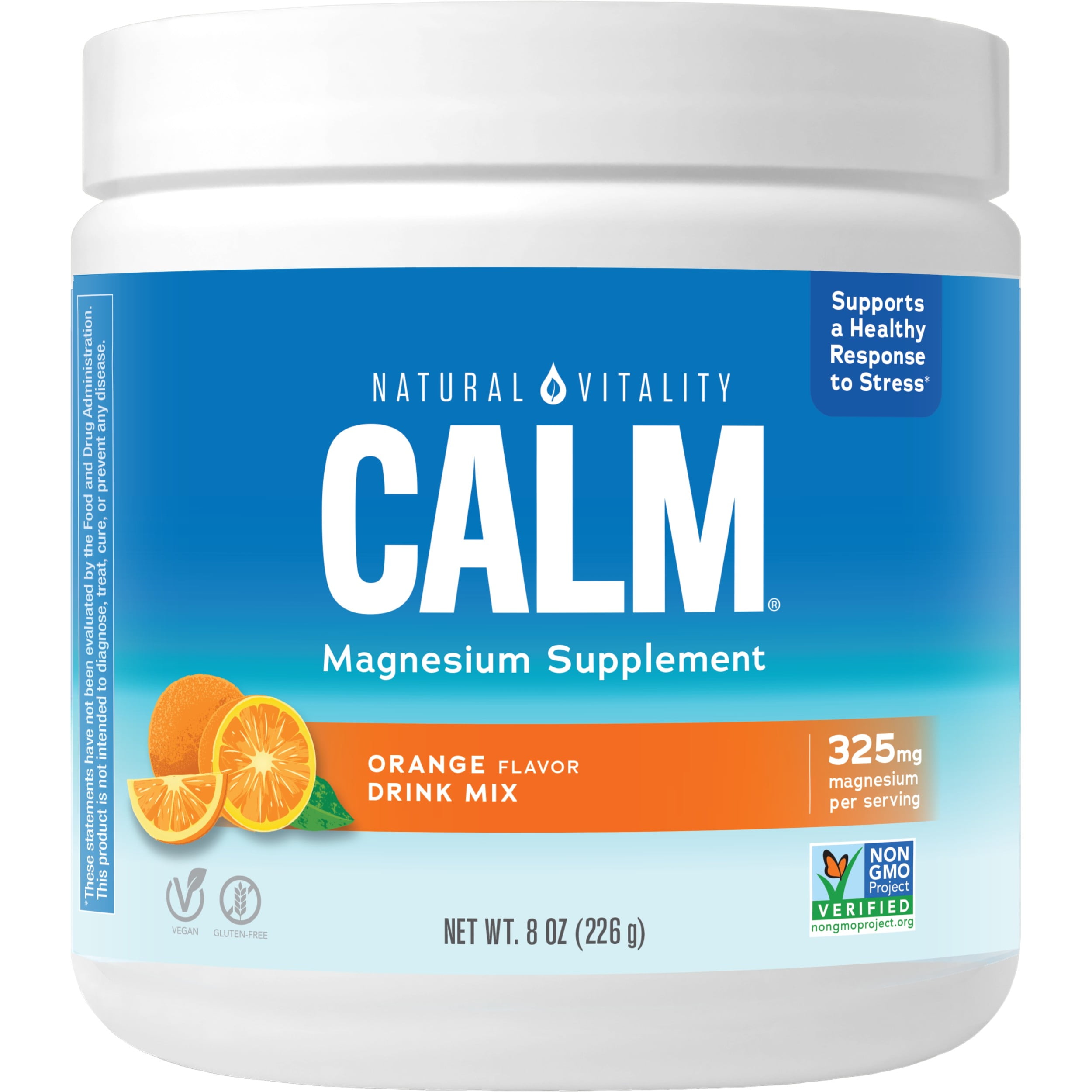 Natural Vitality CALM, Magnesium Powder For Stress Relief, Orange, 8 ...