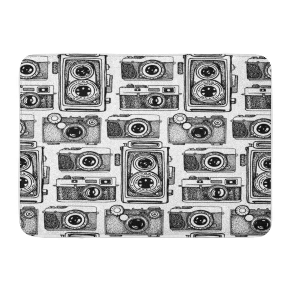 SIDONKU Pattern Vintage Cameras Beautiful Photography Addiction Doormat ...