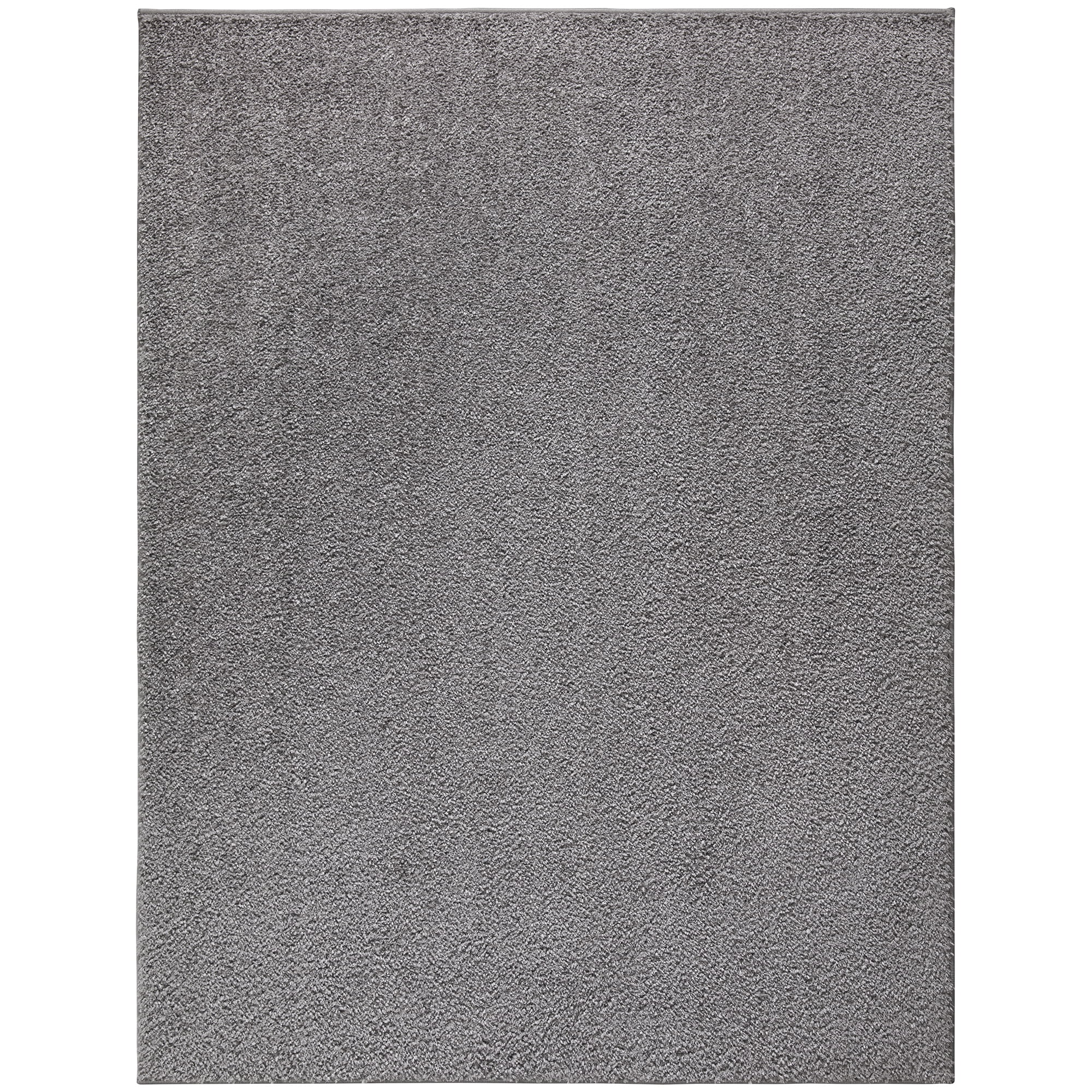 Ottomanson Fluffy Non-Slip Rubberback Solid 5x7 Soft Indoor Area Rug, 5 ...