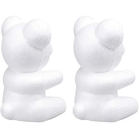 3pcs 20cm Foam Bear Shape Modelling Craft Foam Modelling Foam Animal ...