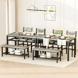 Hmlinktt 4 Pieces Kitchen Table and Chairs Set for 4, 43 inch Dining ...