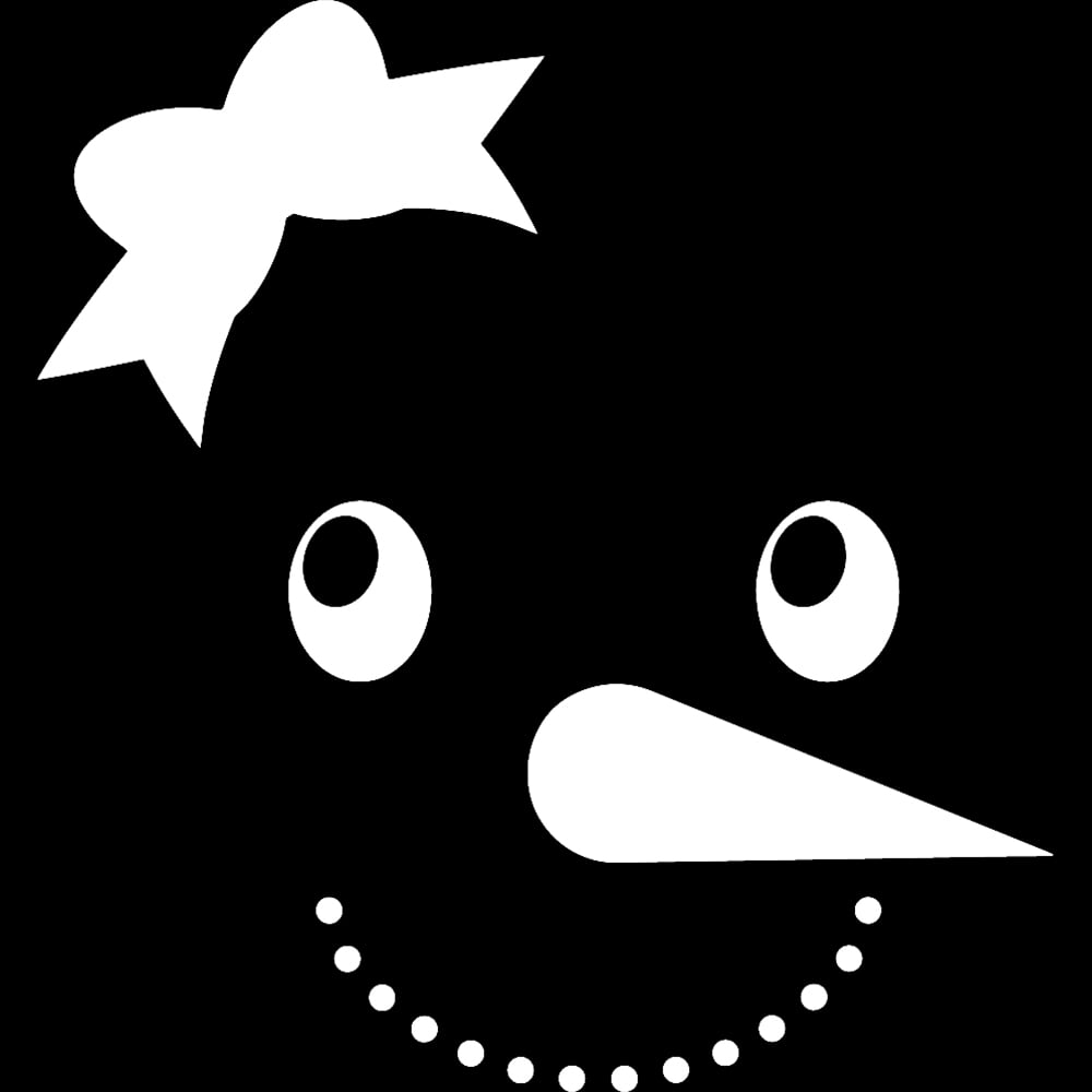 Transparent Decal Stickers Of Snowman Face (White) Premium Waterproof ...