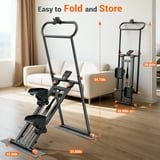 GIKPAL Folding Stair Stepper Machine, Adjustable Handlebar and Pedals ...