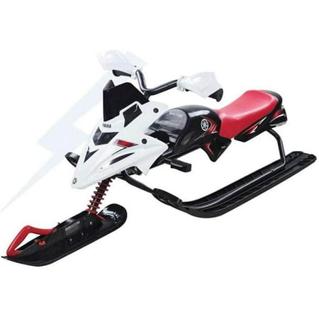 Snow Racer Sled, 49 Inch Winter Outdoor Racer Sled with Steering Wheel ...