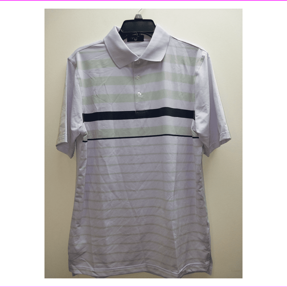 Byron Nelson Men's Performance Golf Polo Shirt, Lt Purple/NavyandGreen Stripe,2XL - Walmart.com