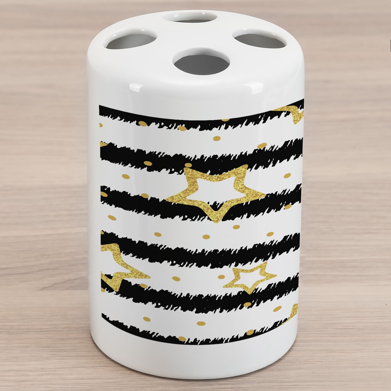 Star Ceramic Toothbrush Holder, Stars and Dots with Digital Effect on ...