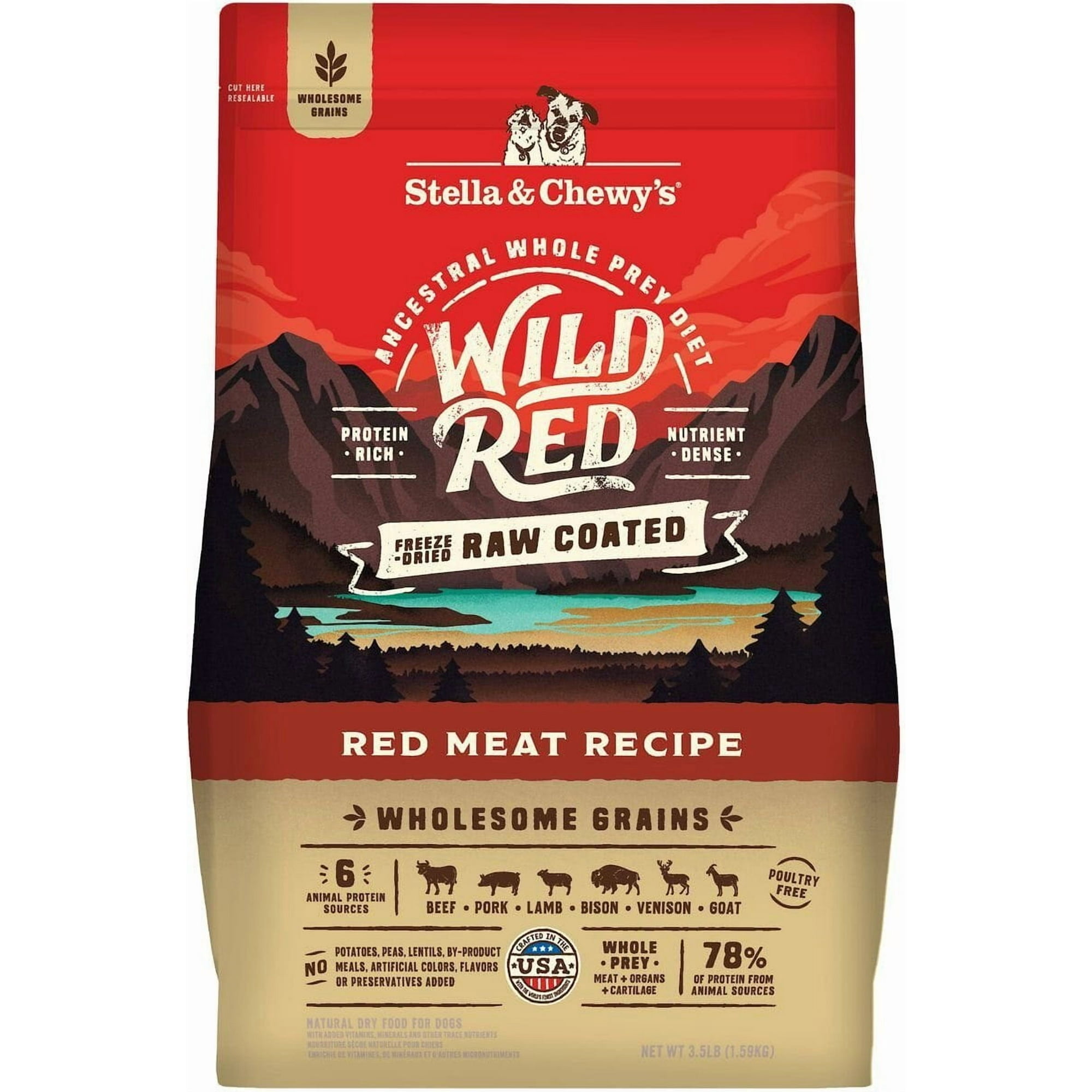 Click here for Stella & Chewys Wild Red Raw Coated Kibble Wholeso... prices