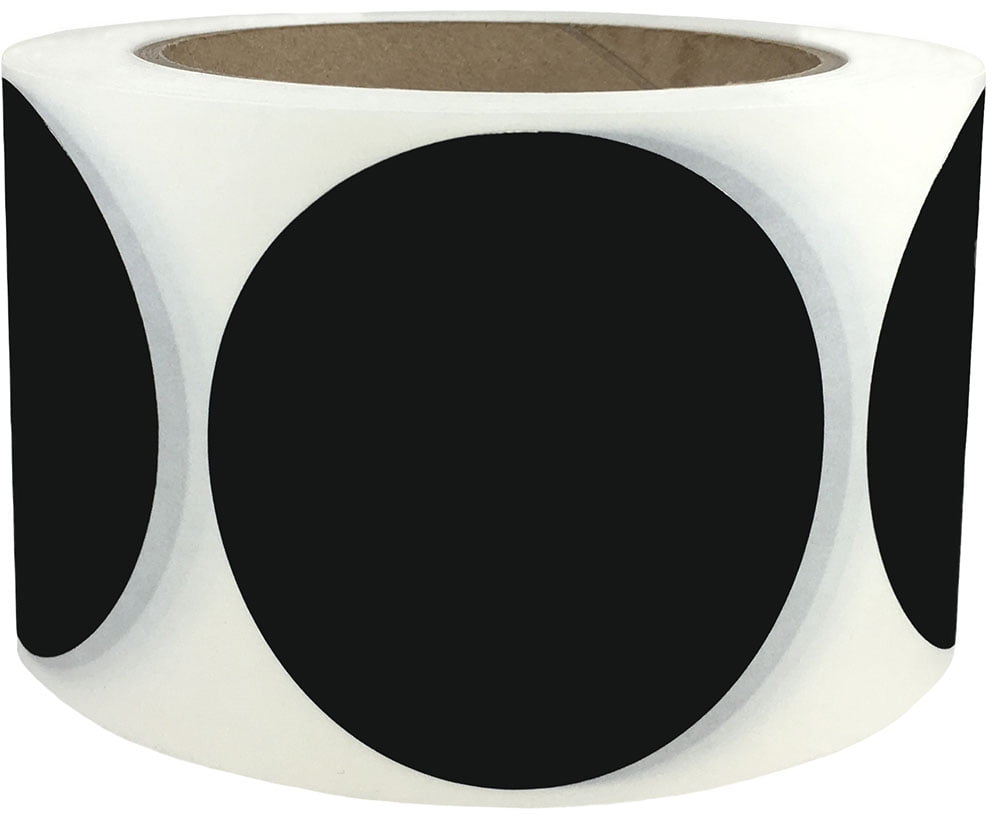 Black Circle Dot Stickers | 2.5" Inches Round | 500 Pack - Walmart.com