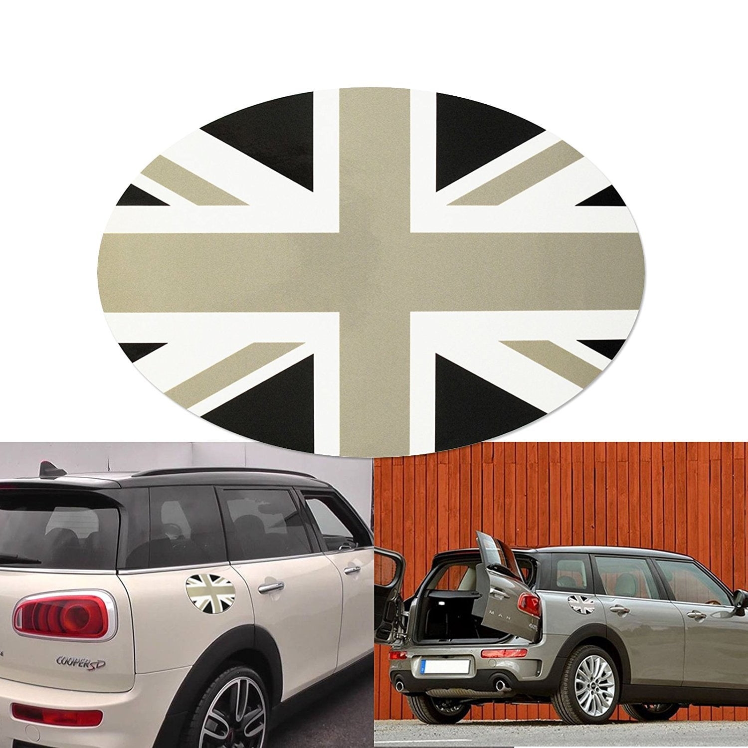 Xotic Tech 1x Black Gray Union Jack Sticker Decal For Mini Cooper ...