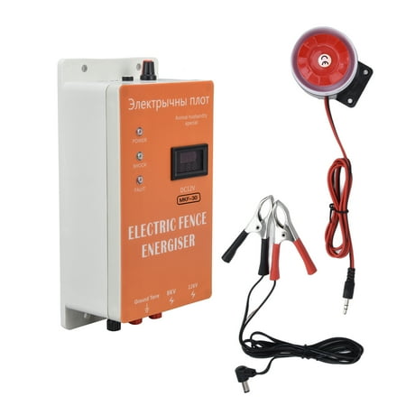 30KM Electric Fence Energiser, Safe High Voltage Animal Electronic ...