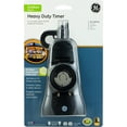 GE 24-Hour Indoor/Outdoor Plug-In Mechanical Timer, 2 Grounded Outlets ...