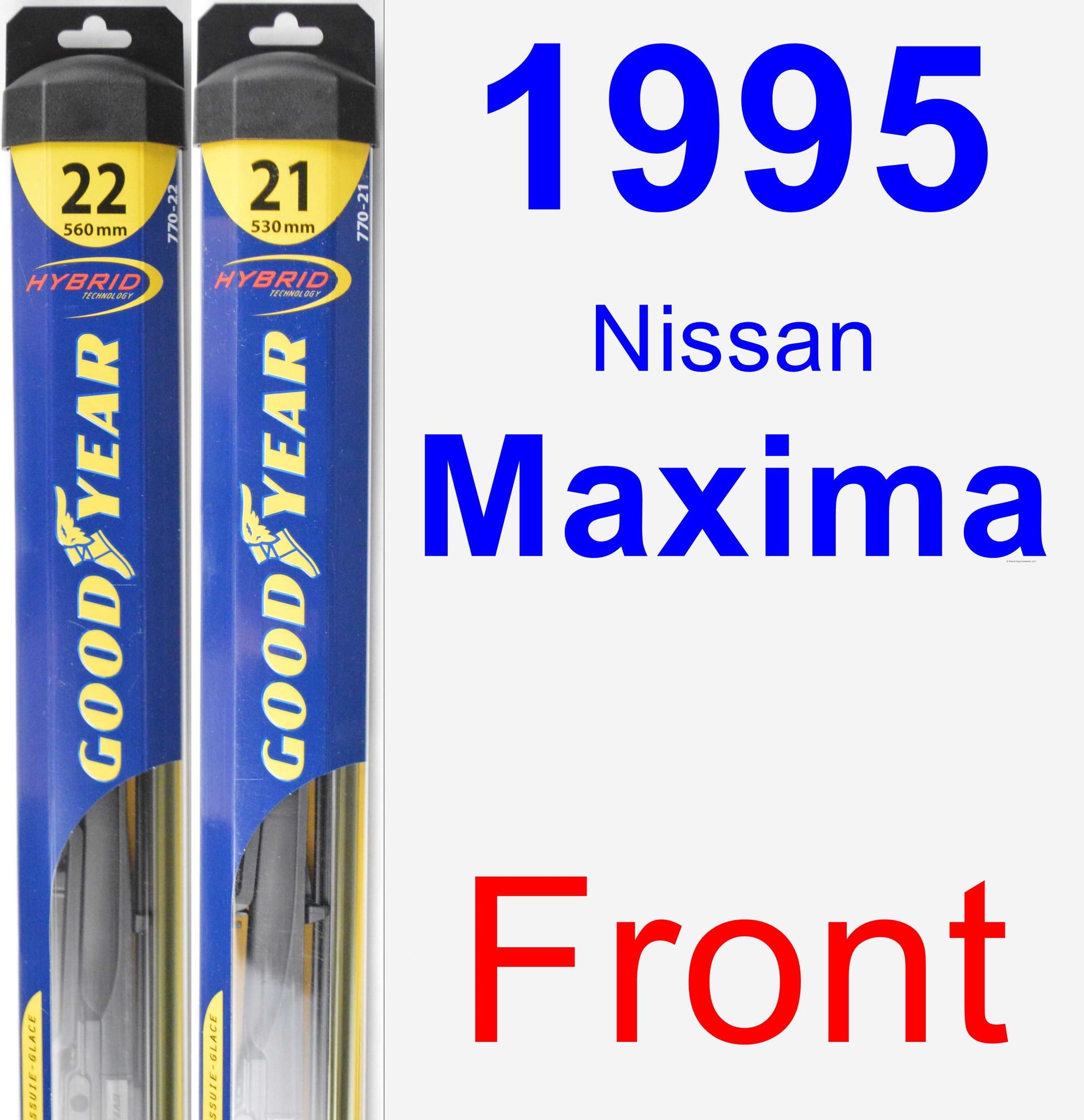 1995 Nissan Maxima Wiper Blade Set/Kit (Front) (2 Blades) - Hybrid ...