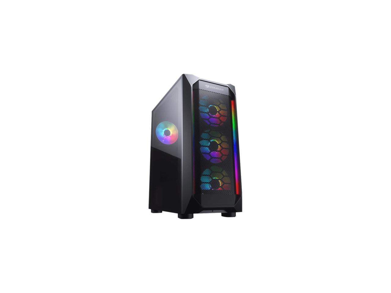 COUGAR MX410 Mesh-G RGB Black ATX Mid Tower Powerful and Compact Mid ...
