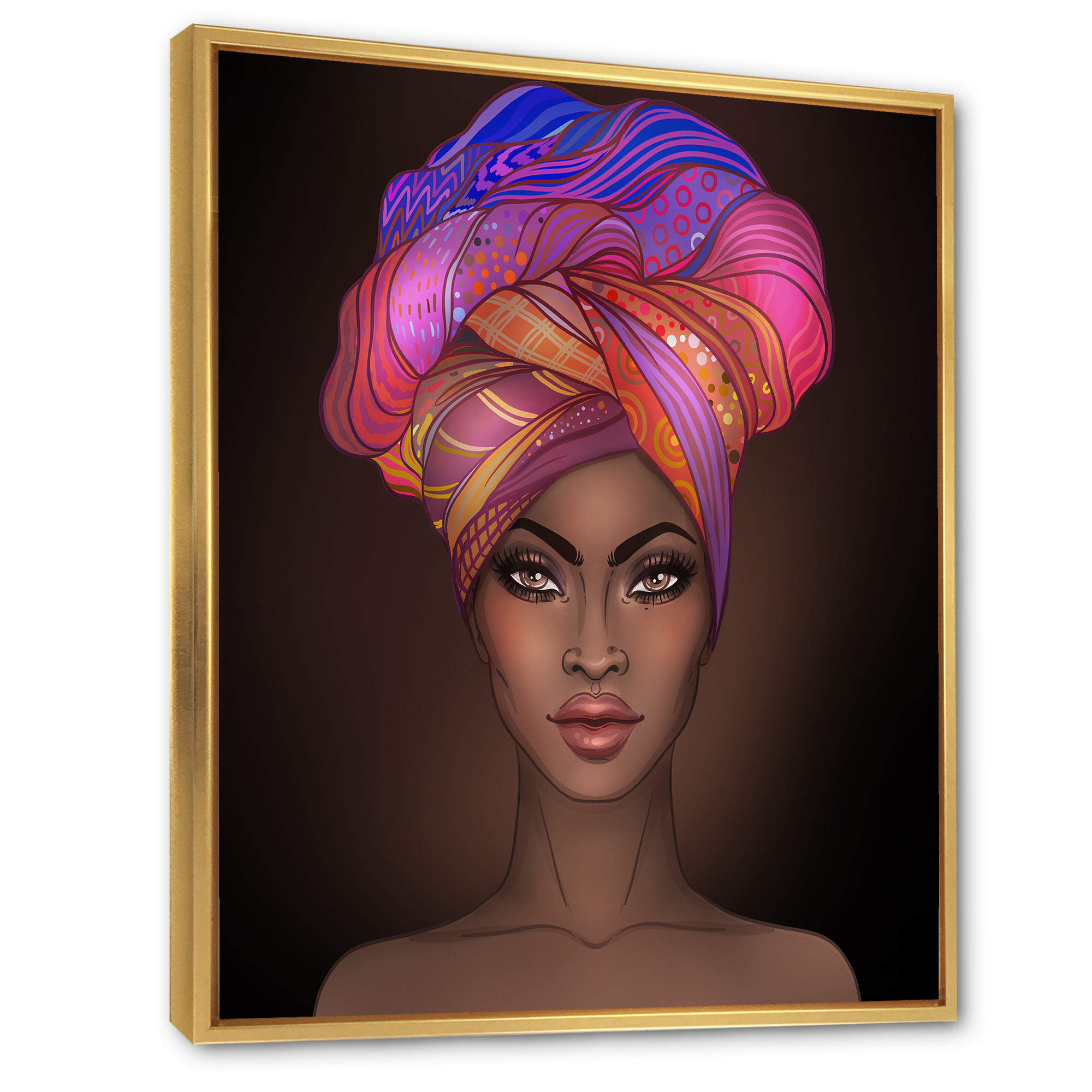 Art & Collectibles Silhouette of african woman,leopard print,canvas ...