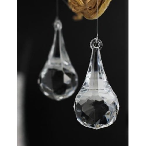 Acrylic Crystal Raindrop Chandelier Drops, Clear, 3-Inch, 6-Piece ...