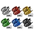 Adjustable Motorcycle Foot Pegs Aluminum Rubber Footrests Shock ...