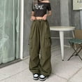 Womens Pants Summer Baggy Cargo Streetwear Hop Joggers Sweatpants